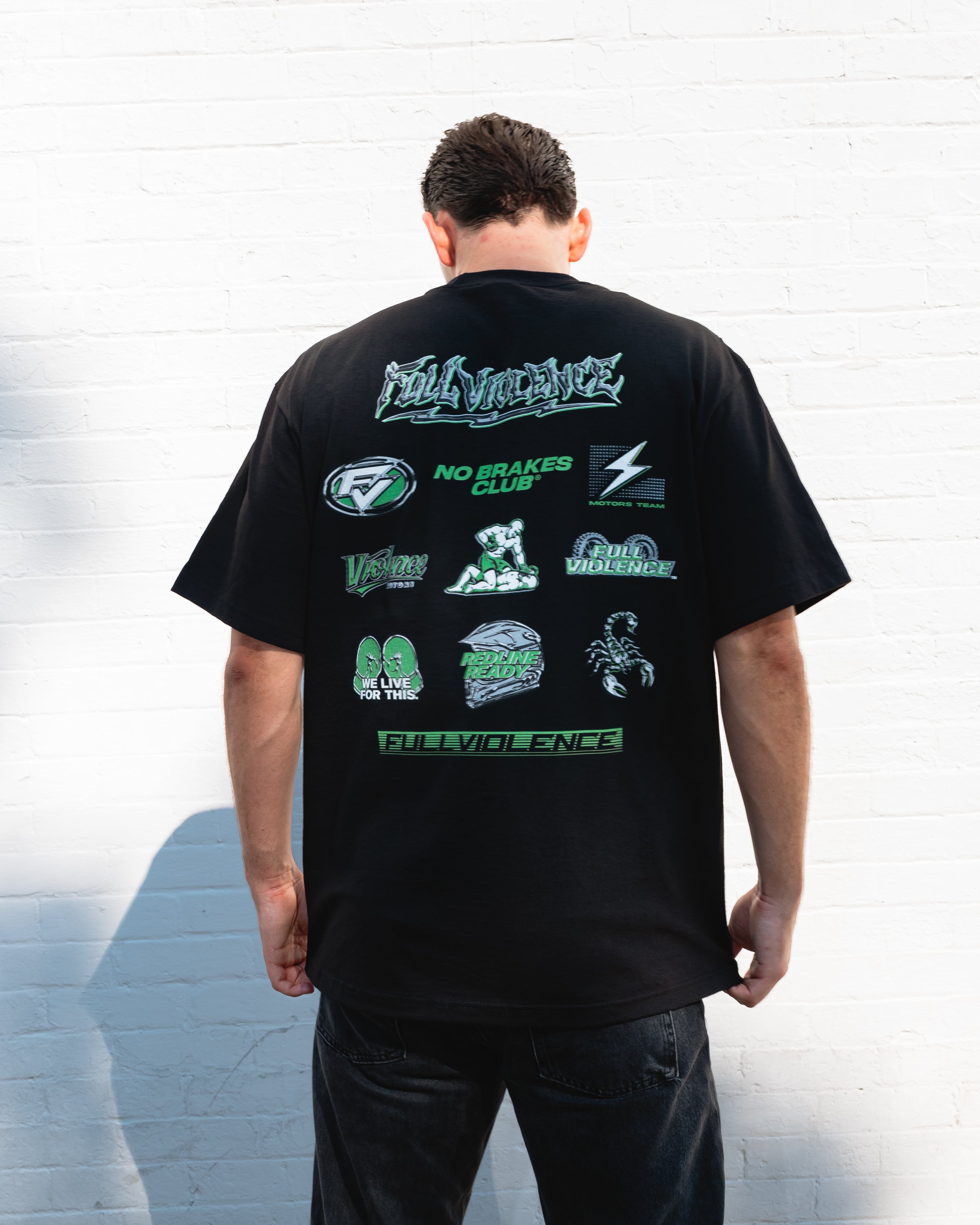 No Brakes Club "Classic" Tee in Black – FULL VIOLENCE STORE